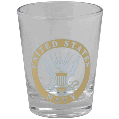 Clear Navy Shot Glass - NEW ITEMS - PriorService.com