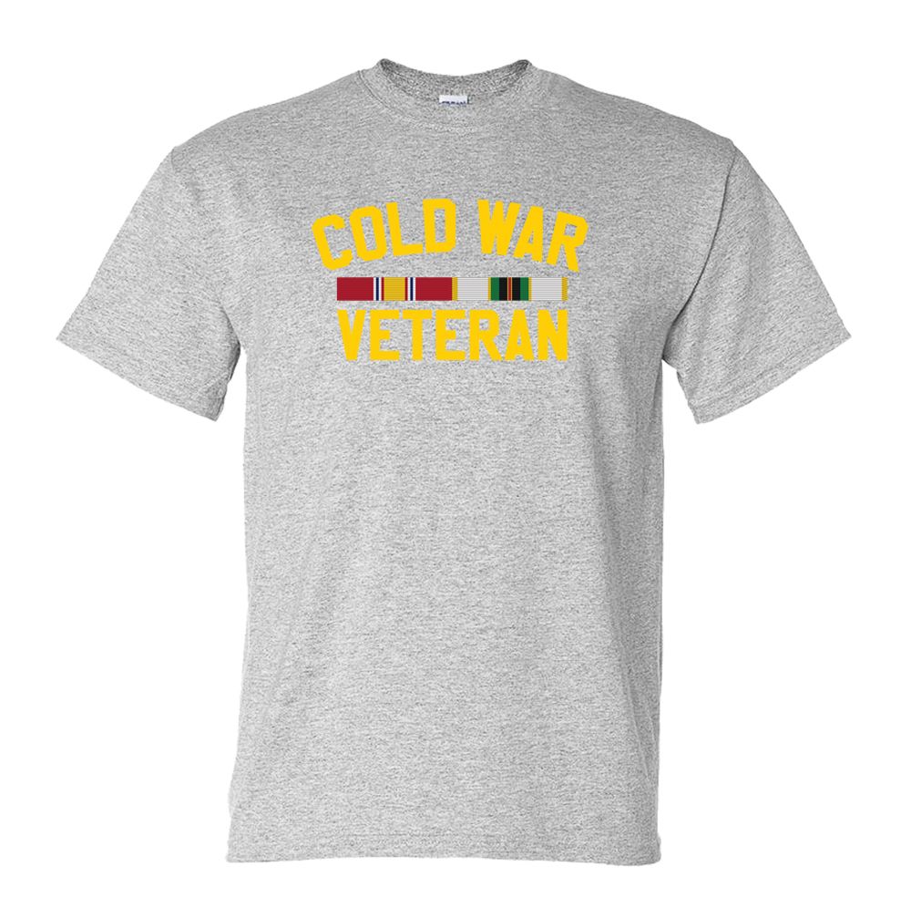 Cold War Veteran Ribbon Gray T-Shirt - Cold War T-Shirts - PriorService.com