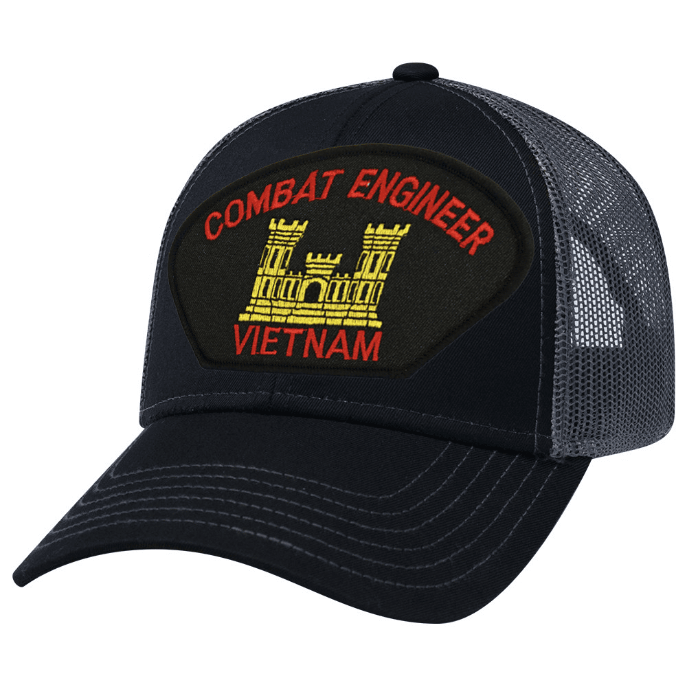 Combat Engineer Vietnam Veteran Mesh Back Cap - New Mesh Caps ...