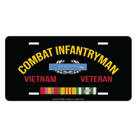 Combat Infantryman Vietnam Veteran License Plate - Vietnam Veteran ...