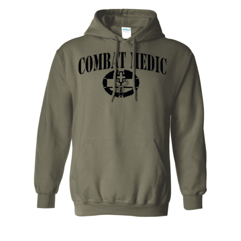 Combat Medic Hooded Sweatshirt - US Army Badge Hooded Sweatshirts ...