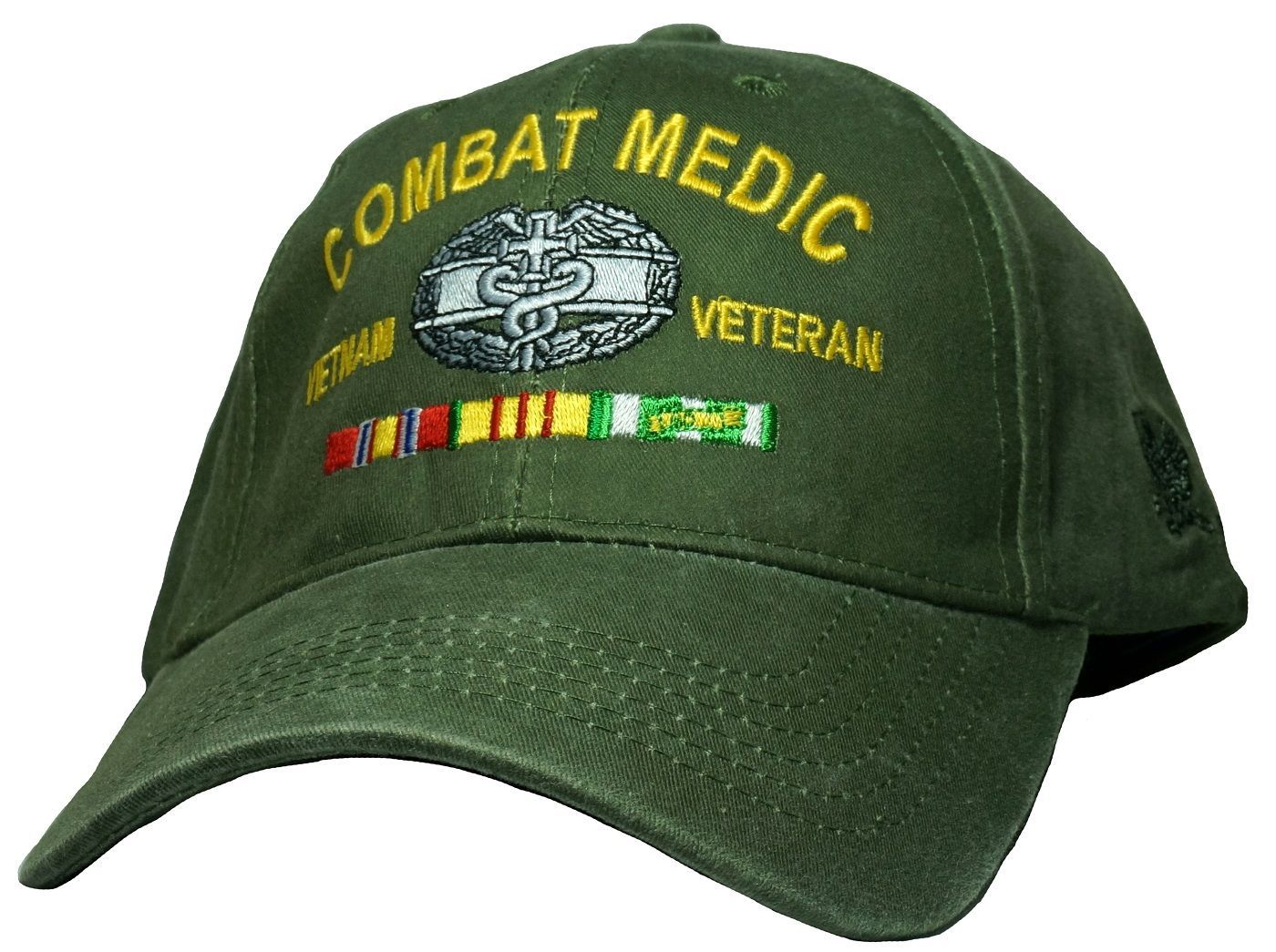 Combat Medic Vietnam Veteran OD Green Cap - New Vietnam Veteran Caps ...