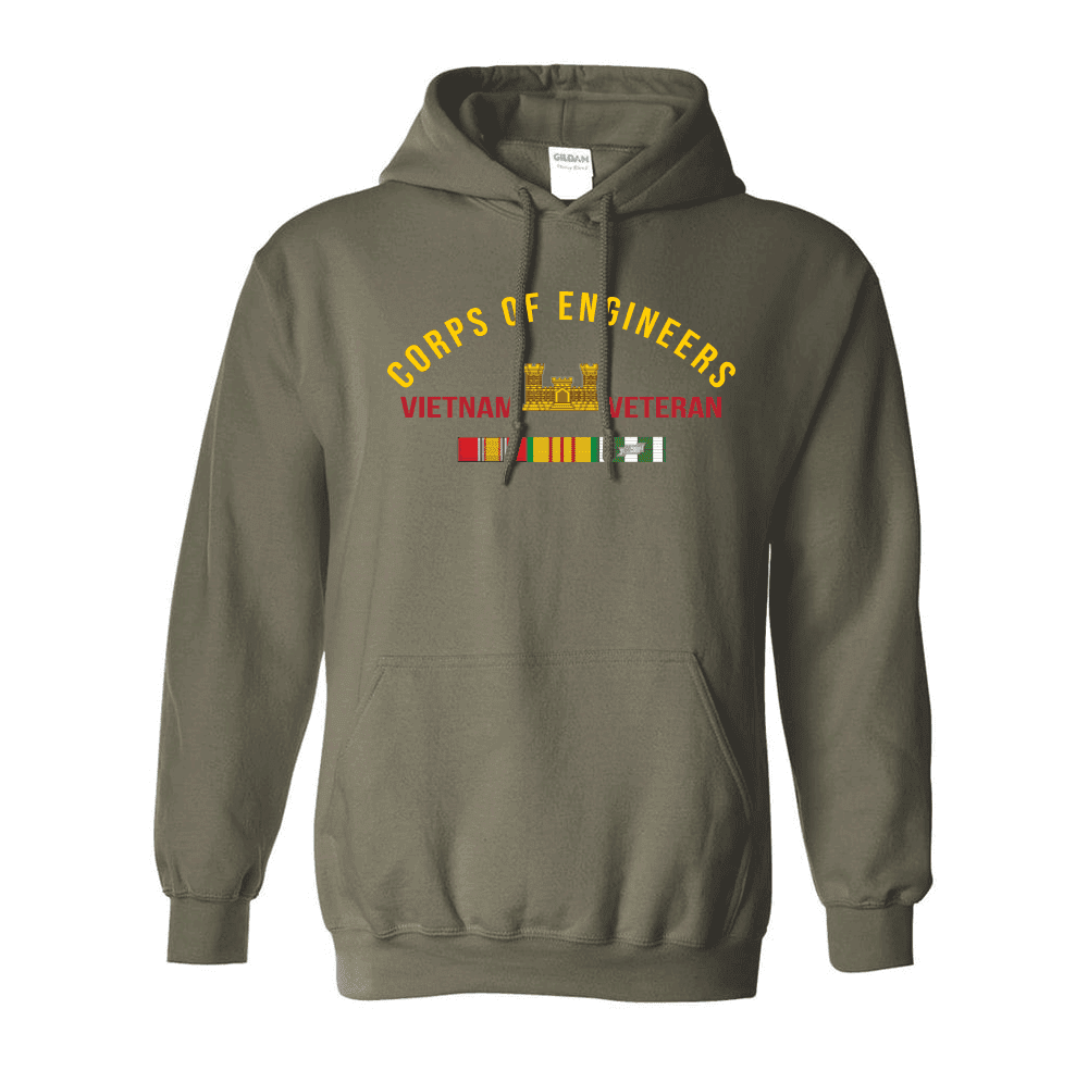 Corps of Engineers Vietnam Veteran Hooded Sweatshirt - US Army Branch ...