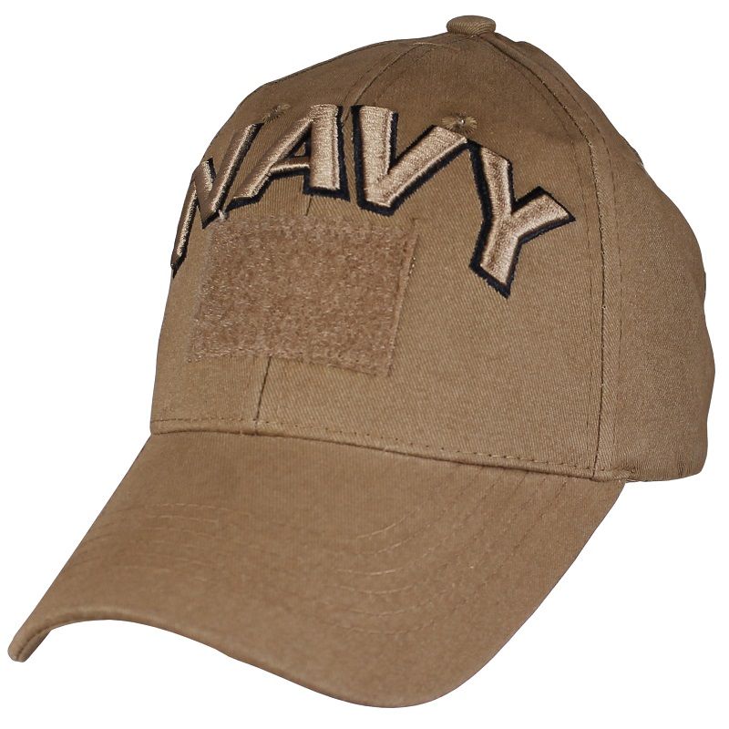 Coyote Brown Navy Hook & Loop Cap - Hook & Loop Ball Caps ...