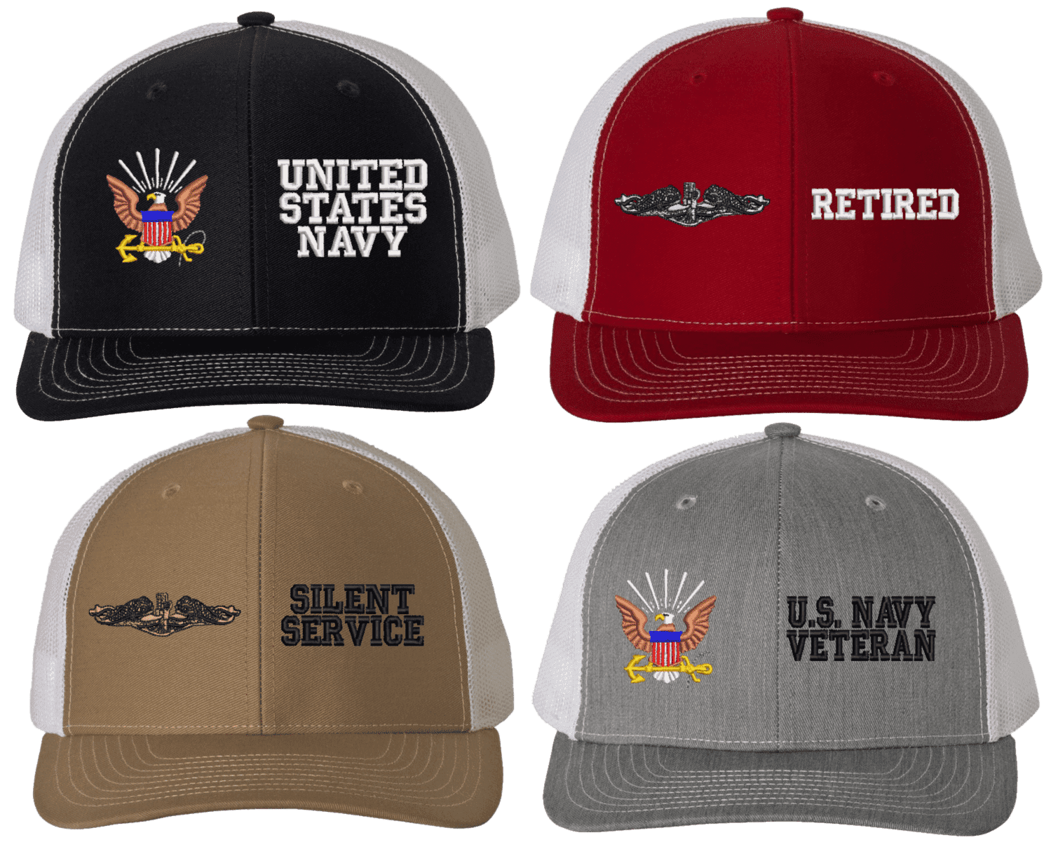 Custom US Navy Split Mesh Back Cap - New Custom Military Split Mesh ...