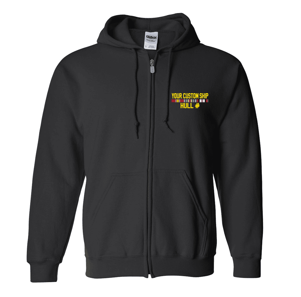 Custom Ship Afghanistan Ribbon Veteran Full Zip Sweatshirt - Aircraft ...