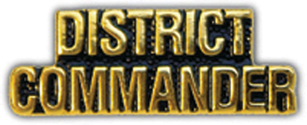 District Commander Pin