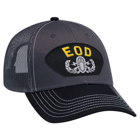 EOD Explosive Ordinance Disposal Gray Mesh Back Cap - New Gray Mesh ...