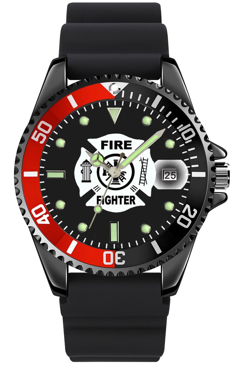 Firefighters Etched Dial Watch - Firefighter Watches - PriorService.com