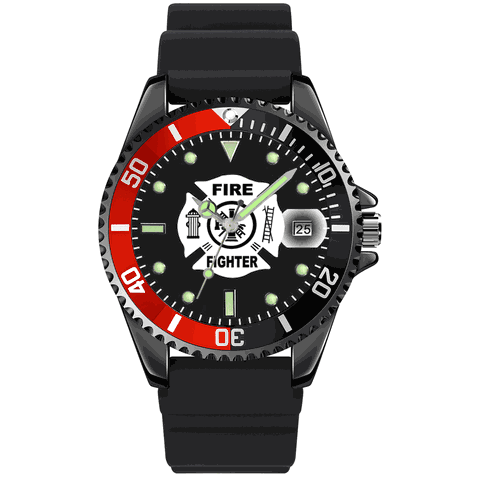 Firefighters Etched Dial Watch - Firefighter Watches - PriorService.com