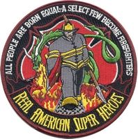 Firefighters Real American Super Heroes Large Patch - Large Patches ...