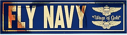 Fly Navy Metallic Bumper Sticker - US Navy Bumper Stickers ...
