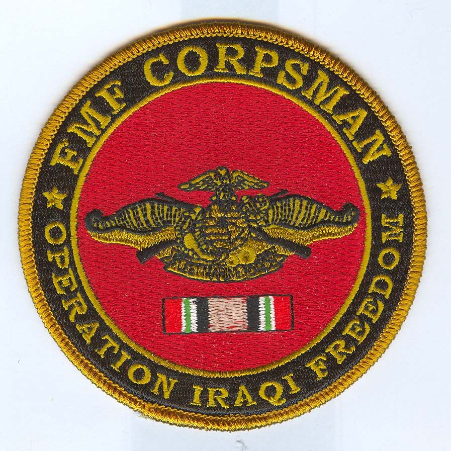 FMF Corpsman OIF Veteran Patch - FMF Corpsman Patches - PriorService.com