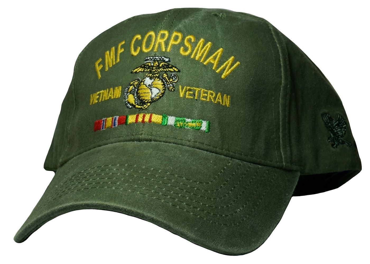 FMF Corpsman Vietnam Veteran OD Green Cap - New Vietnam Veteran Caps ...
