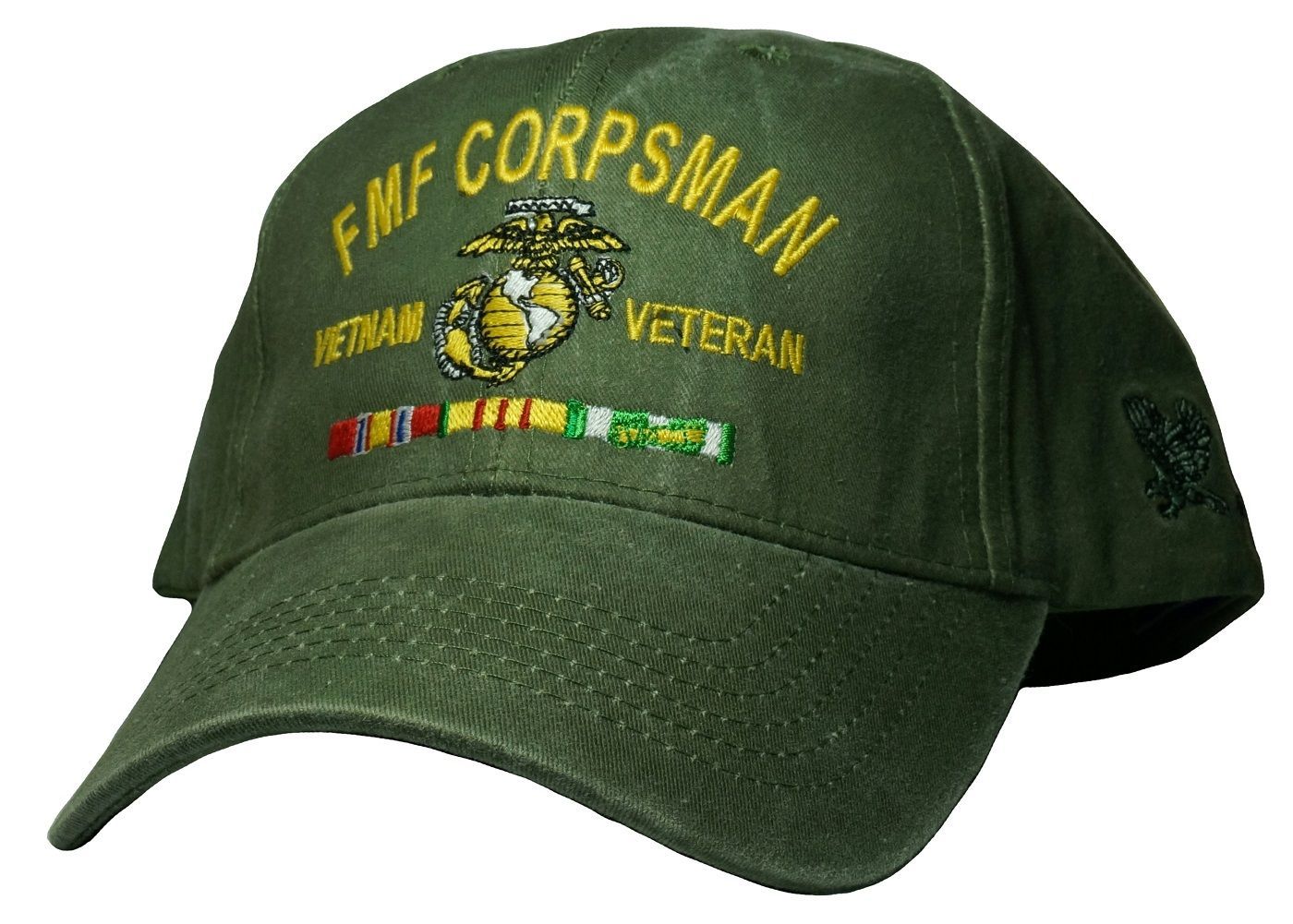 FMF Corpsman Vietnam Veteran OD Green Cap - New Vietnam Veteran Caps ...