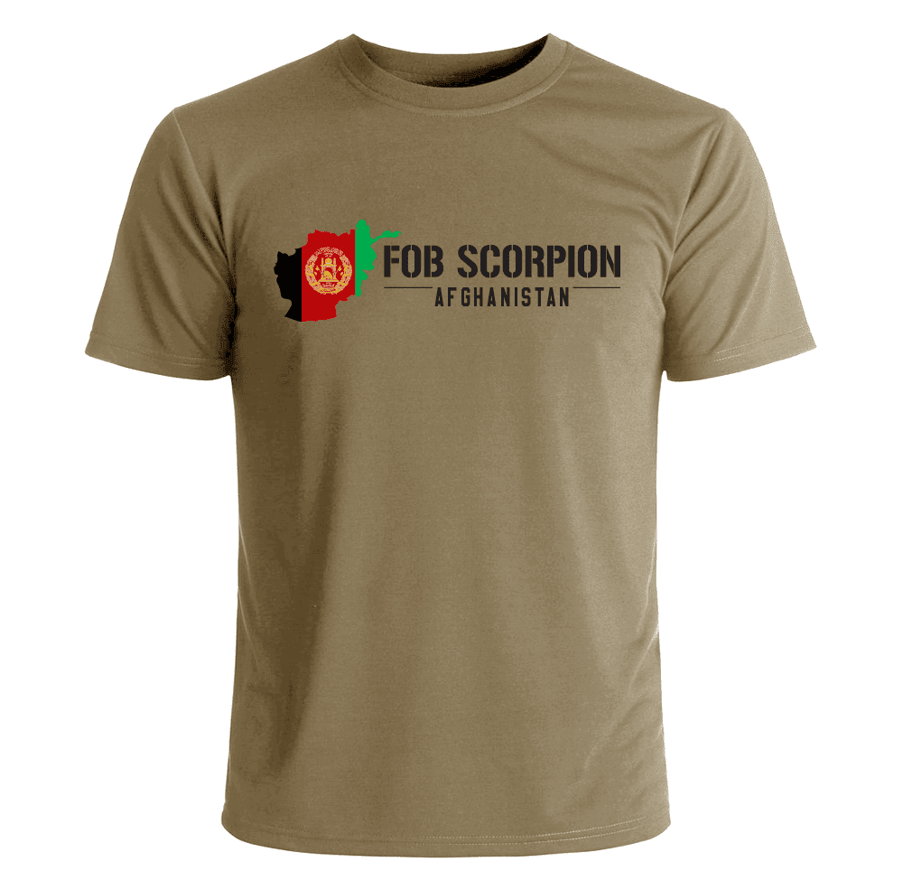 FOB Scorpion Afghanistan T Shirt - Afghanistan Duty Station T-Shirts ...
