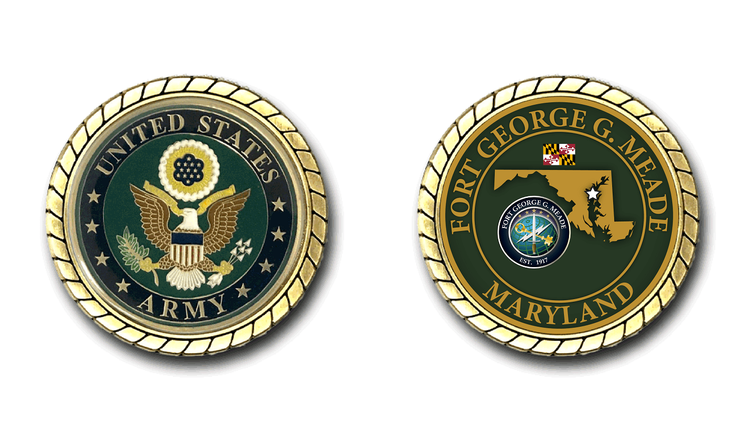 Fort Meade Challenge Coin - US Army Challenge Coins - PriorService.com