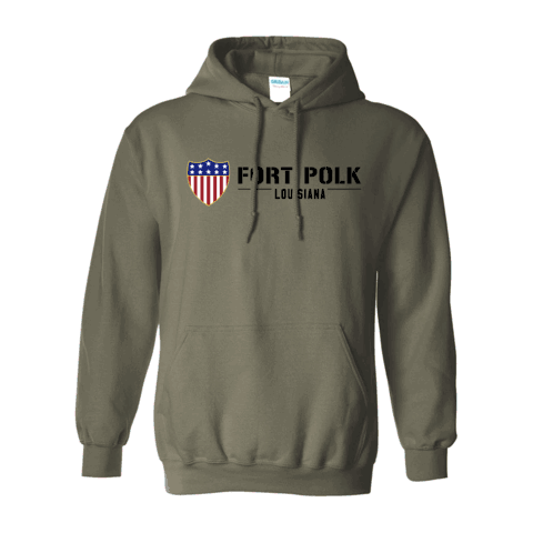 Fort Polk Louisiana Hooded Sweatshirt - Domestic Duty Station Hooded ...