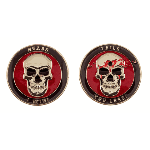 Heads or Tails Skull Challenge Coin - New Challenge Coins ...