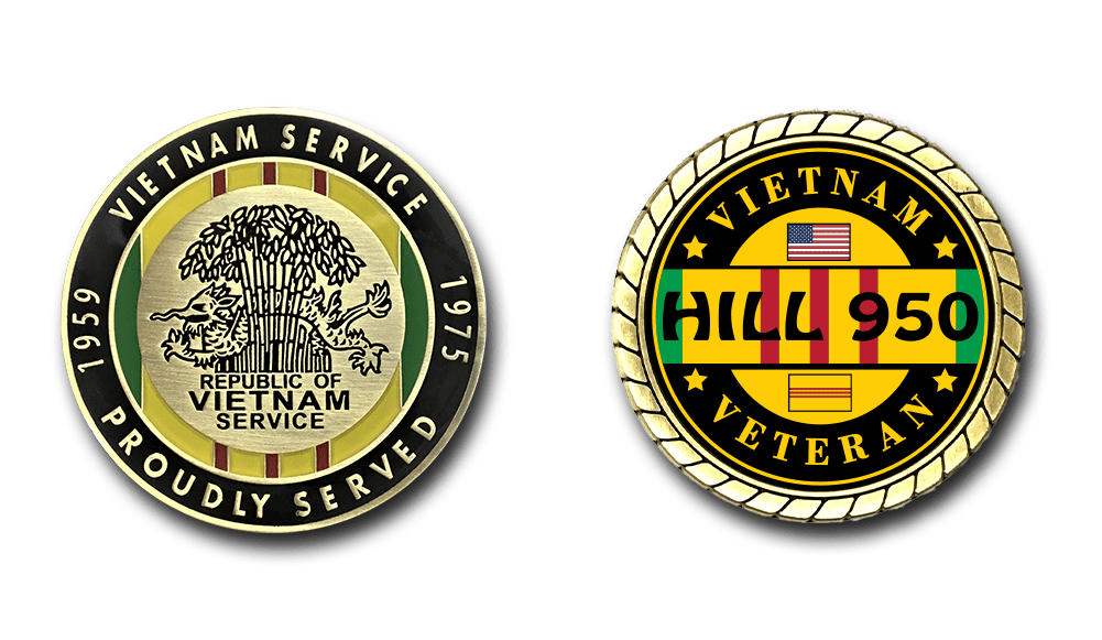 Hill 950 Vietnam Veteran Challenge Coin - Vietnam Veteran Duty Station ...