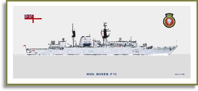 HMS Boxer F 92 Ship Print - New Ship Prints - PriorService.com