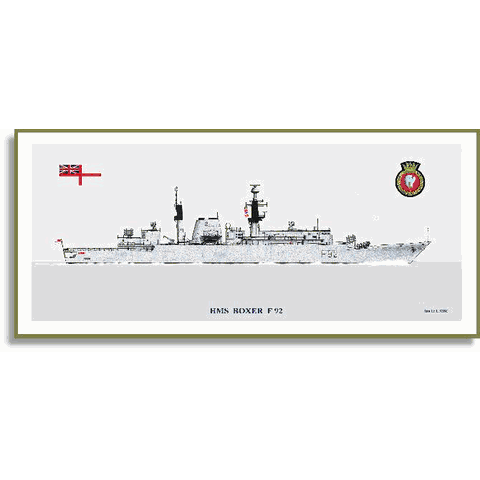 HMS Boxer F 92 Ship Print - New Ship Prints - PriorService.com