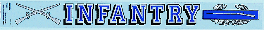 Infantry Window Strip Decal - Military Window Strip Decals ...
