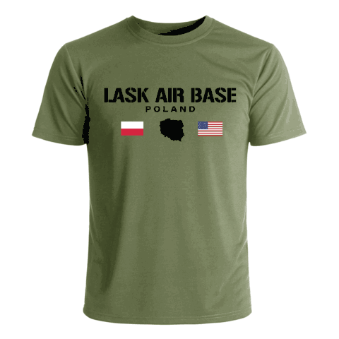 Lask Air Base Poland T-Shirt - International Duty Station T-Shirts ...