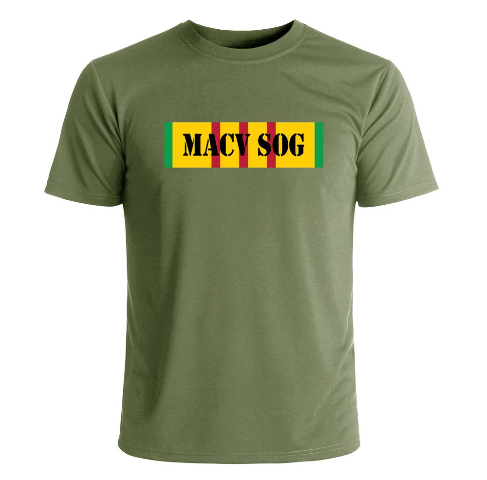 MACV SOG Vietnam OD Green T-Shirt - Vietnam Service Ribbon T Shirts ...