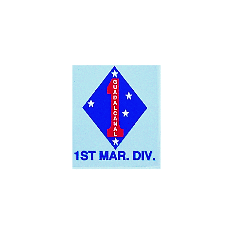 Marine 1st Div. Decal - 1st Marine Division - PriorService.com
