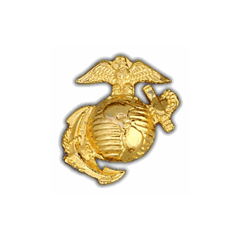 Marine Corps 1 1/4" Emblem Gold Pin - Marine Corps Pins - PriorService.com