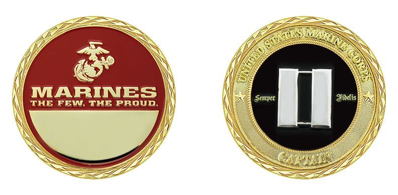 Marine Corps Captain Challenge Coin - New USMC Rank Coins ...
