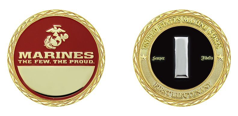 Marine Corps First Lieutenant Challenge Coin - New USMC Rank Coins ...