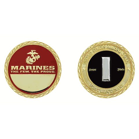 Marine Corps First Lieutenant Challenge Coin - New USMC Rank Coins ...