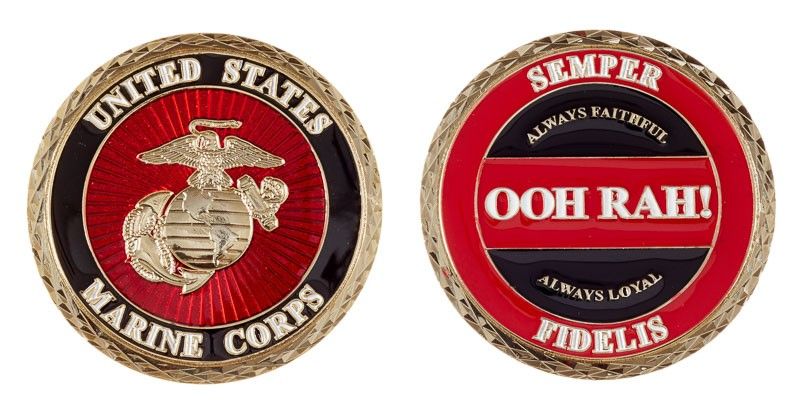 Marine Corps OORAH! Challenge Coin - New Challenge Coins - PriorService.com