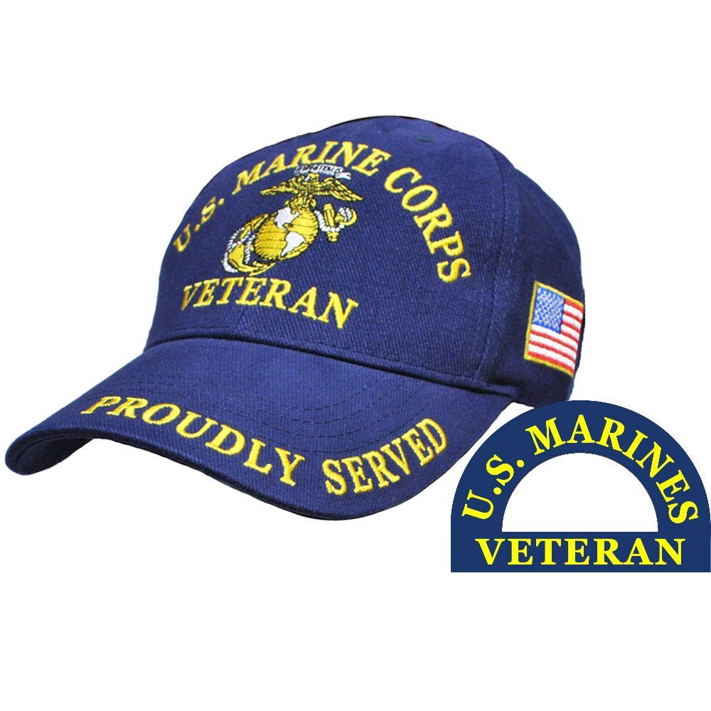 Marine Corps Veteran Embroidered Cap - US Marine Corps Caps ...