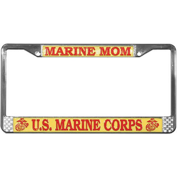 Marine MOM License Plate Frame - US Marine Corps License Plate Frames ...