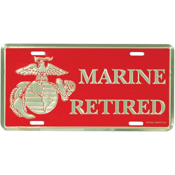 Marine Retired License Plate - US Marine Corps License Plates ...