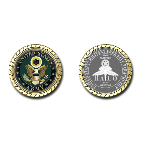 Master Halo Challenge Coin - Army Awards and Badges Challenge Coins ...