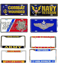 Military License Plates – Patriotic Plates & Frames – PriorService.com