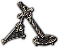 Mortar Pin - Small Army Pins - PriorService.com