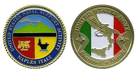 Naval Support Activity Naples Challenge Coin - US Navy Challenge Coins ...