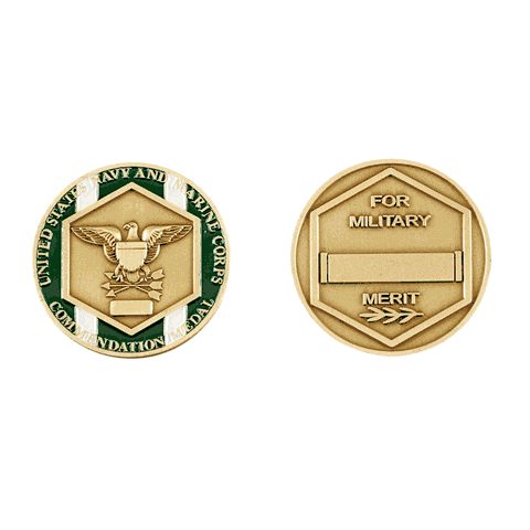 Navy and Marine Corps Commendation Medal Challenge Coin