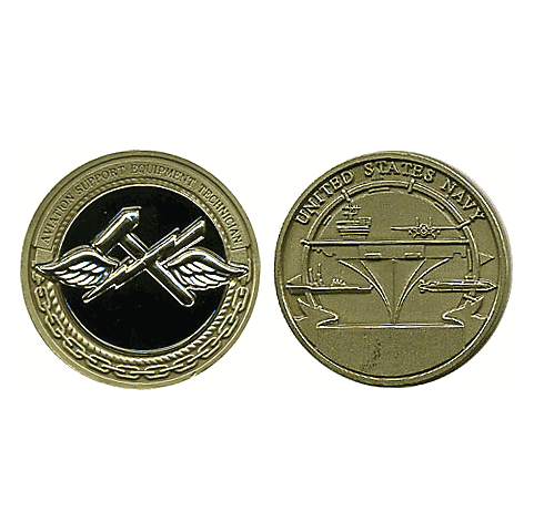 Navy Aviation Support Equipment Technician Challenge Coin - Navy Rating ...