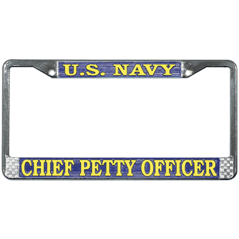 Navy Chief Petty Officer License Plate Frame - License Plate Frames ...