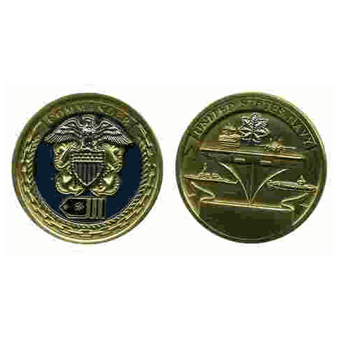 Navy Commander Rank Challenge Coin - US Navy Rank Coins - PriorService.com