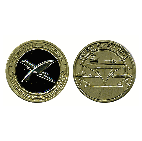 Navy Cryptologic Technician Challenge Coin - Navy Rating Badge ...