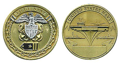 Navy Lieutenant Challenge Coin - US Navy Rank Coins - PriorService.com