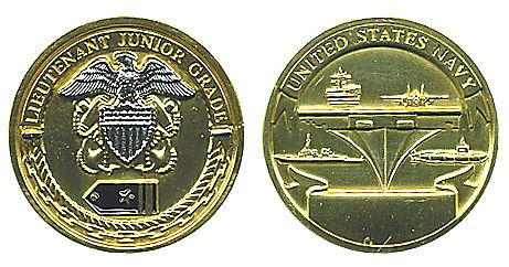 Navy Lieutenant Junior Grade Challenge Coin - US Navy Rank Coins ...