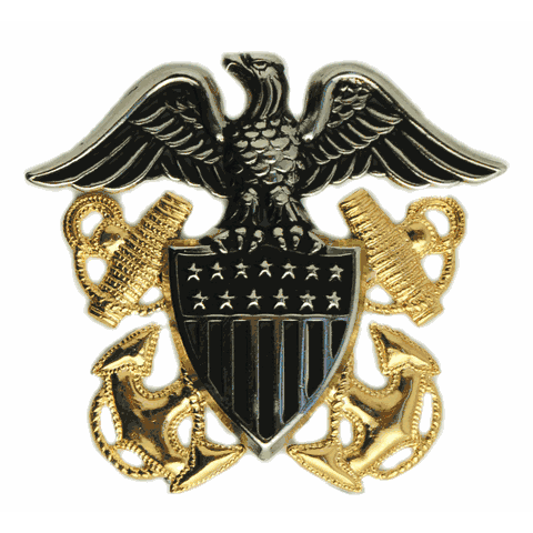 Navy Officer Cap Badge - - PriorService.com